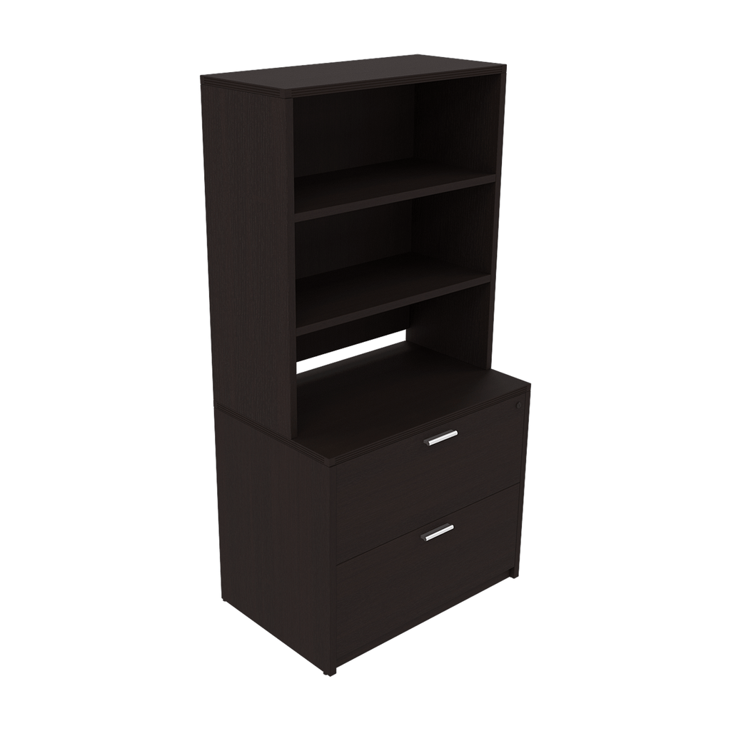 Kai 36" Lateral File with Open Hutch – Discounted Office Furniture Plus