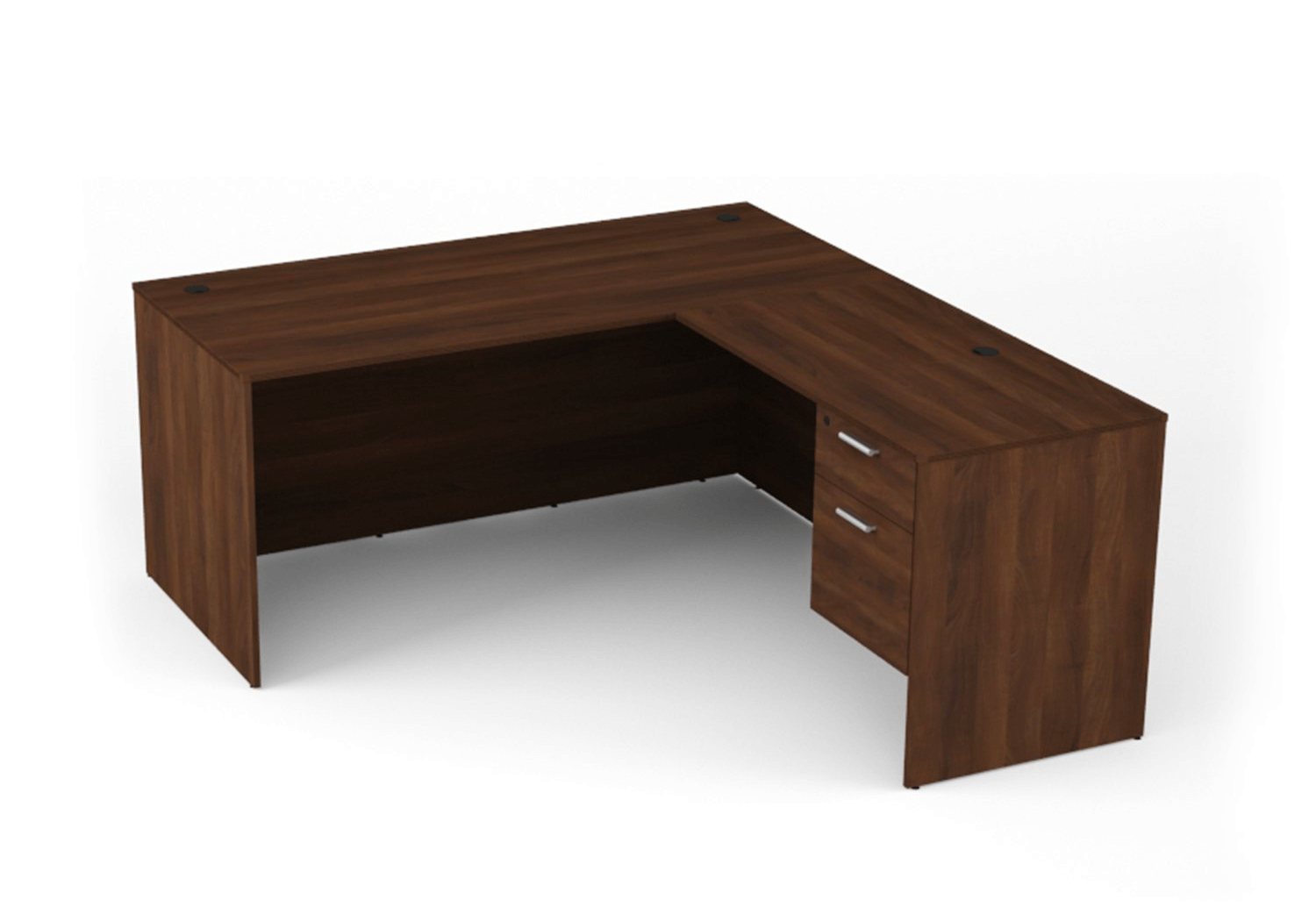 Kai Series 60 x 72 Single Hanging Pedestal L Shaped Desk Samoa Gray